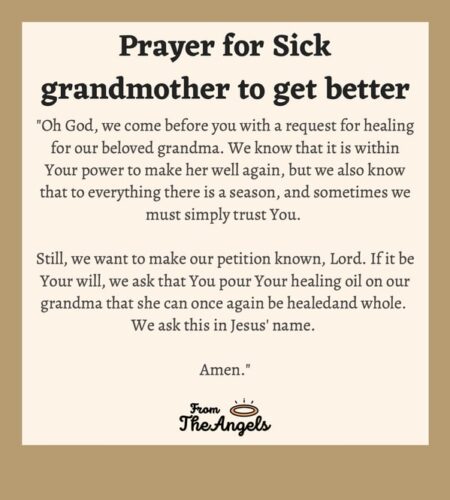 5 Sick Healing Prayers for my Grandmother Get Better