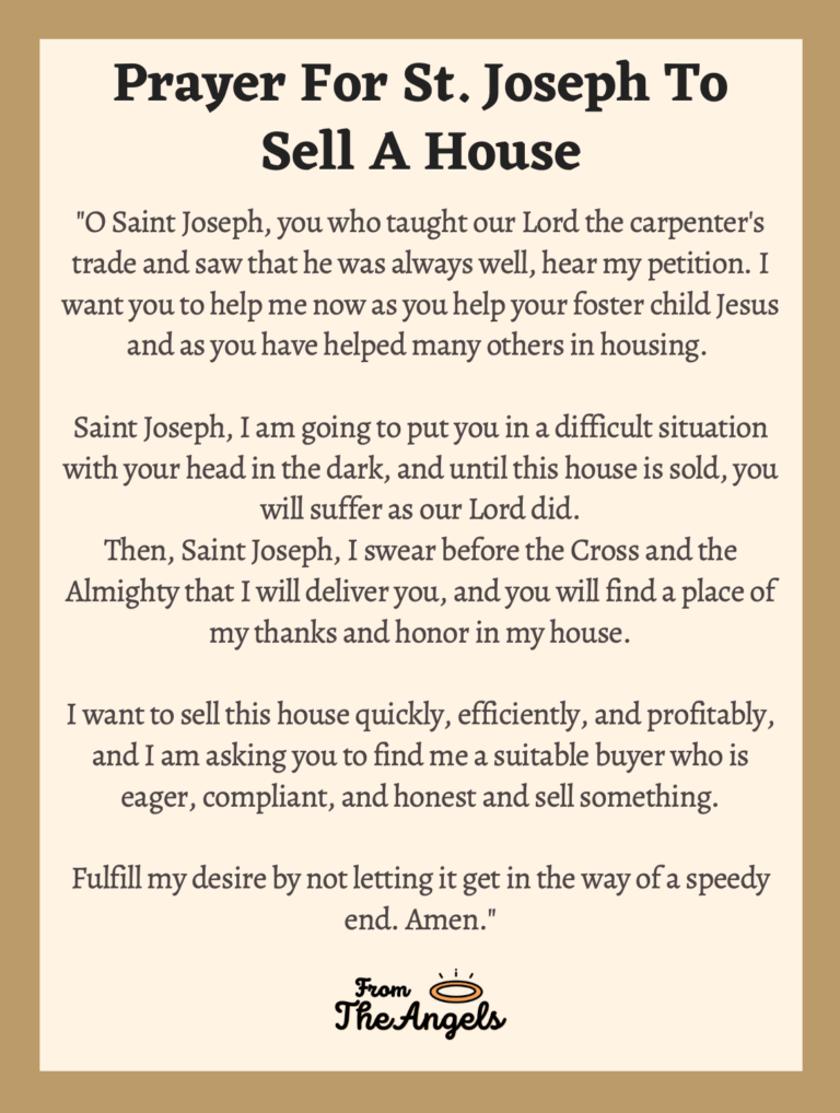 9 Miracle Prayers For St. Joseph To Sell A House Urgent (+Buying)