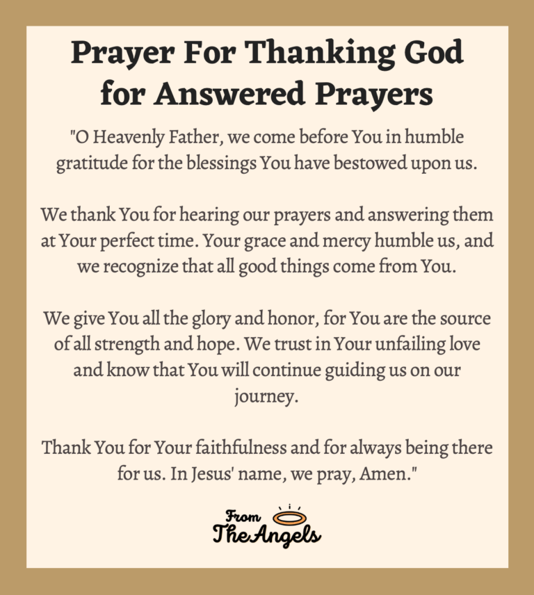 Thanking God For Answered Prayers Verses