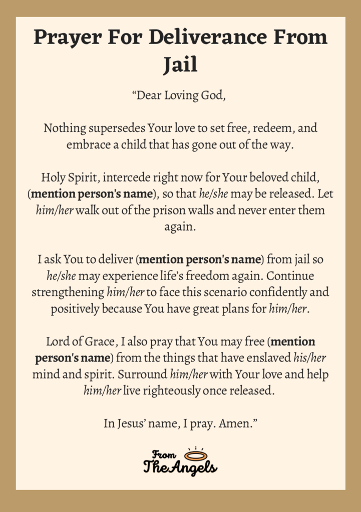 7 Prayers To Release Someone Facing Jail Time