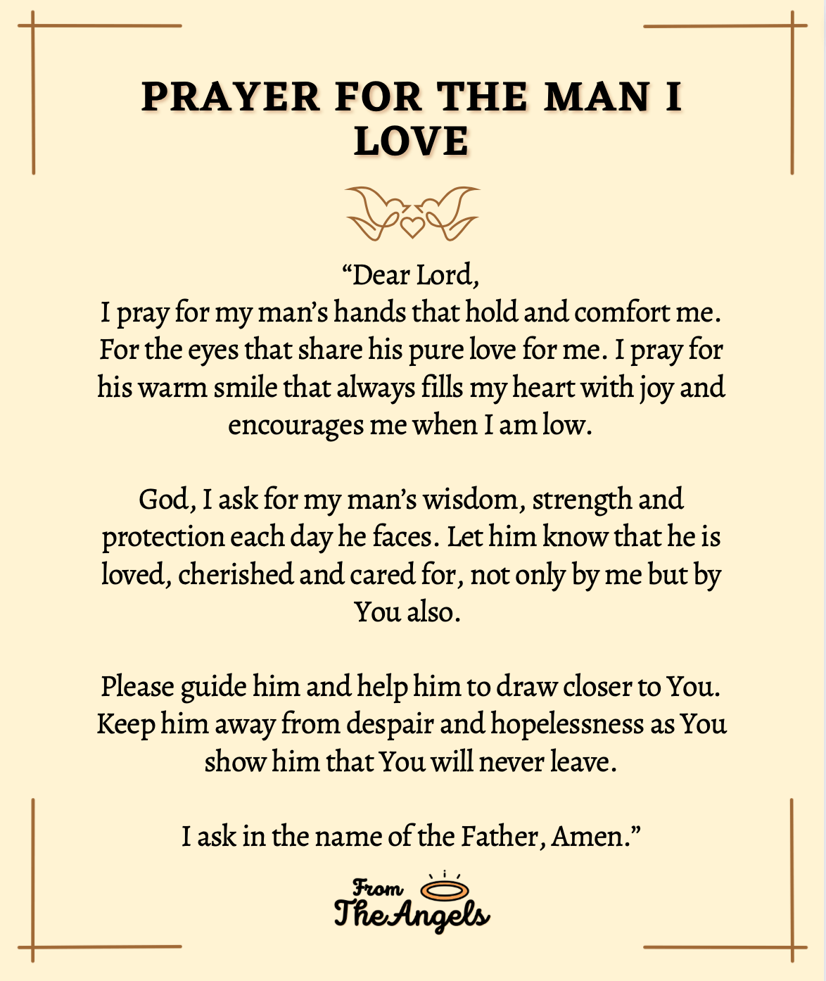 6 Prayers For the Man I Love To Be Protected By God